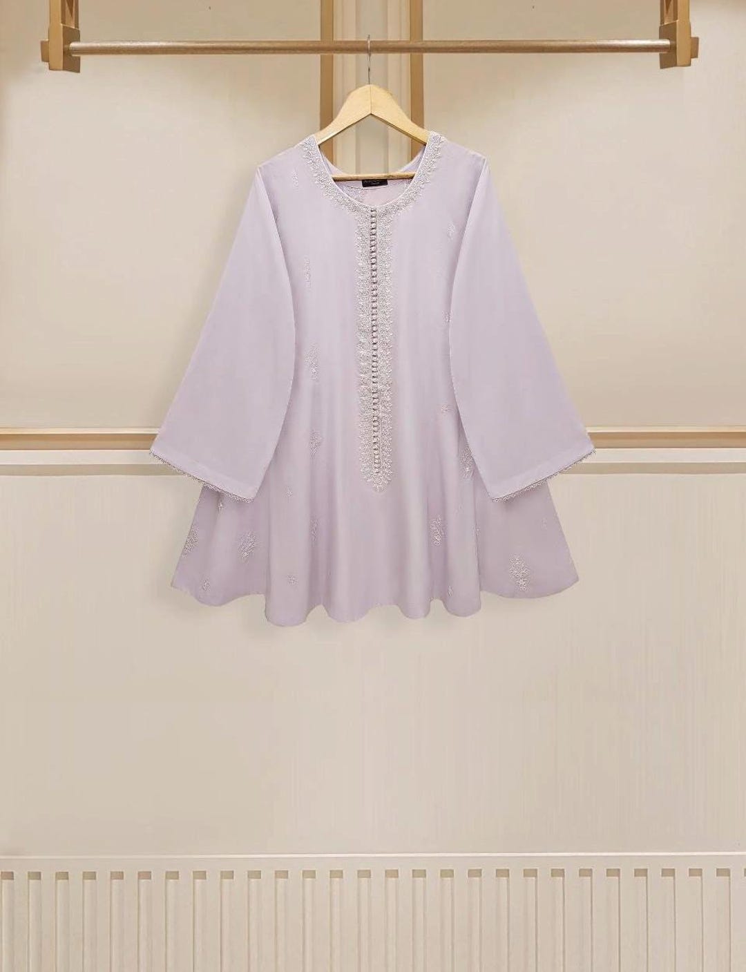 2 Pc Embroidered Frock Shirt and Shalwar - Etsy