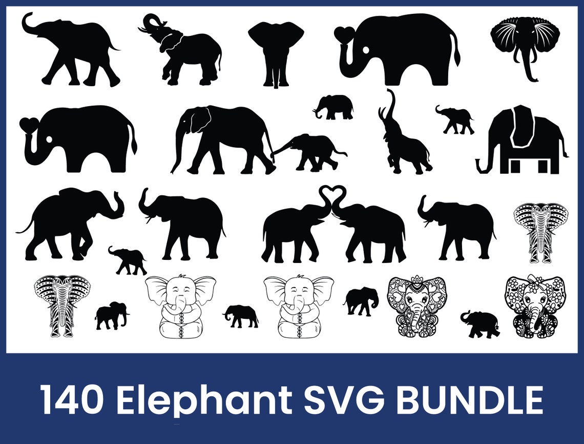 Elephant Svg Bundle Elephants Clipartelephant Svg Animal - Etsy