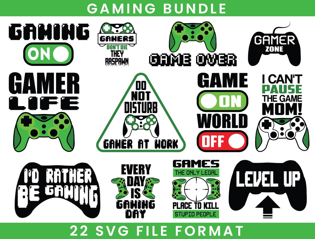 Gamer Svg, Gamer Svg Bundle, Gamer Quotes Svg, Gaming Svg Bundle, Funny ...
