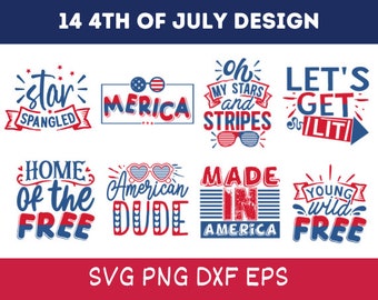 4th of July SVG Bundle / Cut Files / Clip Art / Commercial Use ...