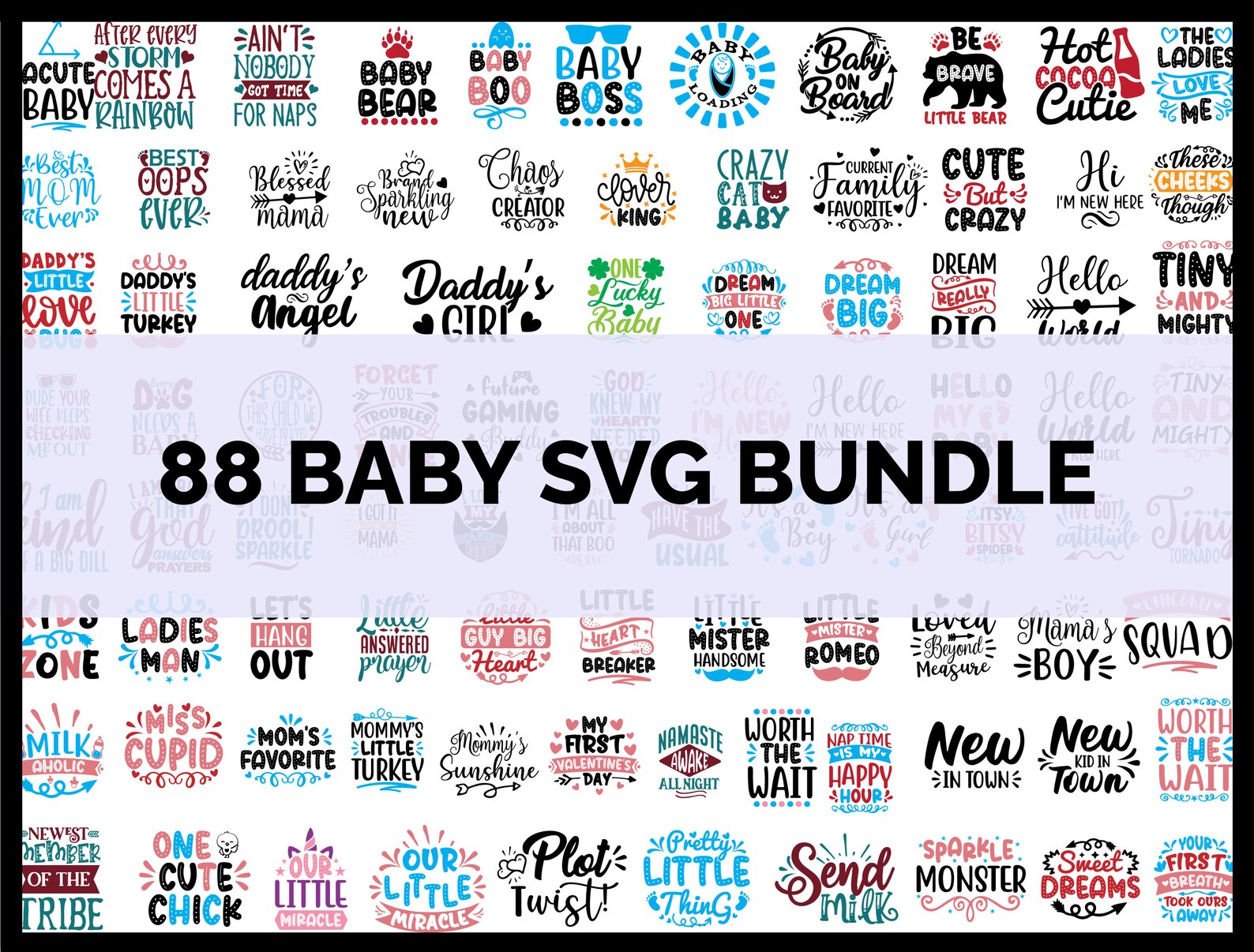 Baby Svg Bundle, New Borm Svg, Baby Quotes Bundle Funny Baby Sayings ...