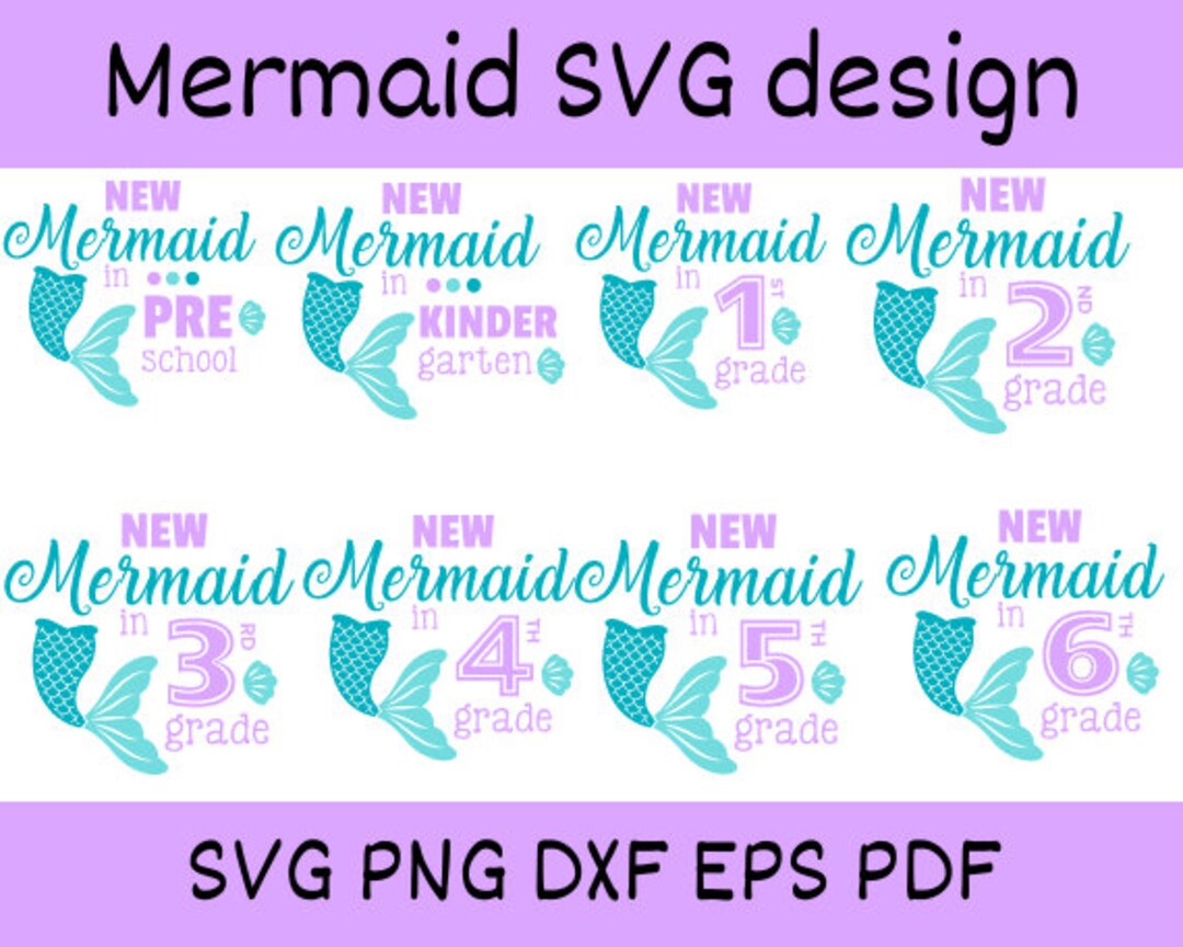 Mermaid Back to School Svg, Back to School Svg, First Day of School Svg ...