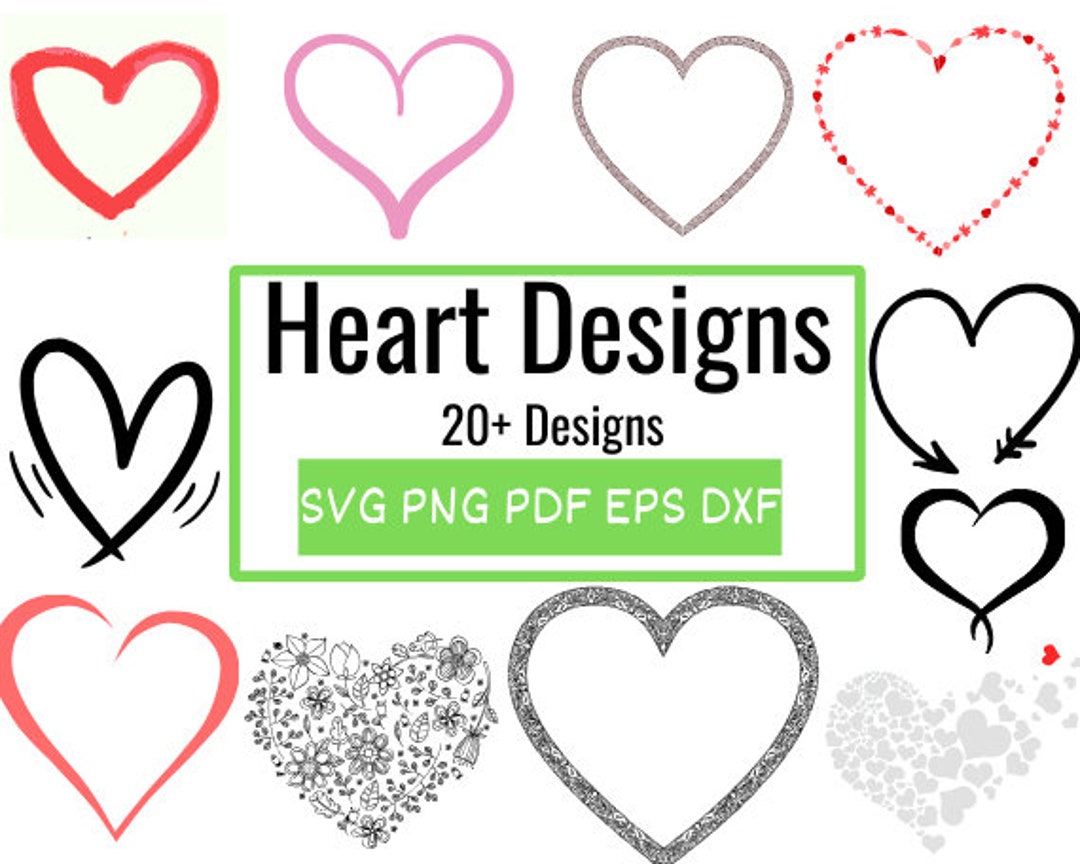 Svg Heart Designs, Heart Svg Bundle, , Heart Svg, Hand Drawn Heart Svg ...