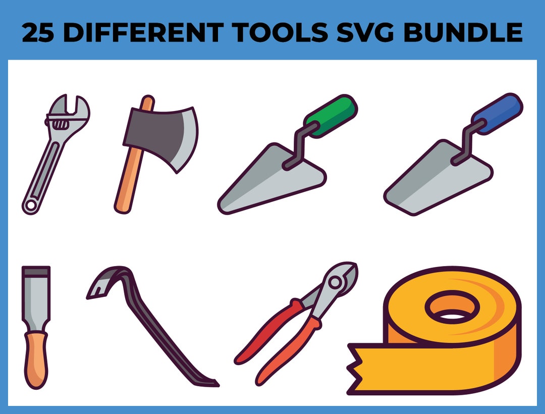 Tools Svg Bundle | Tools Silhouette Clipart SVG Cut File | Hammer ...