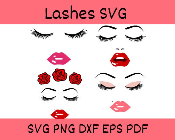 Eyelashes SVG Bundle, Eyelashes Girl SVG, Eyebrows SVG, Makeup Svg ...