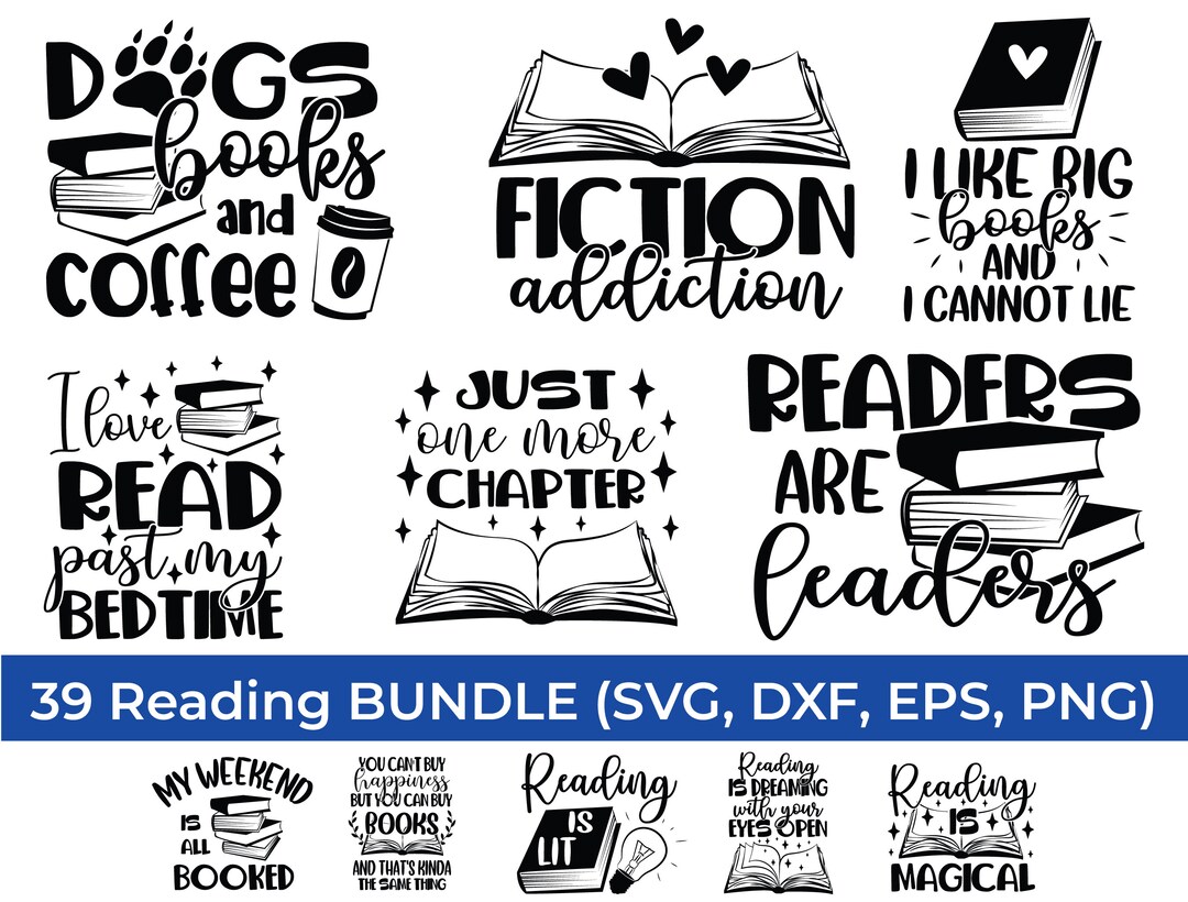 Reading SVG Bundle | Book Quotes SVG | Book SVG Bundle | Book Lover Svg ...