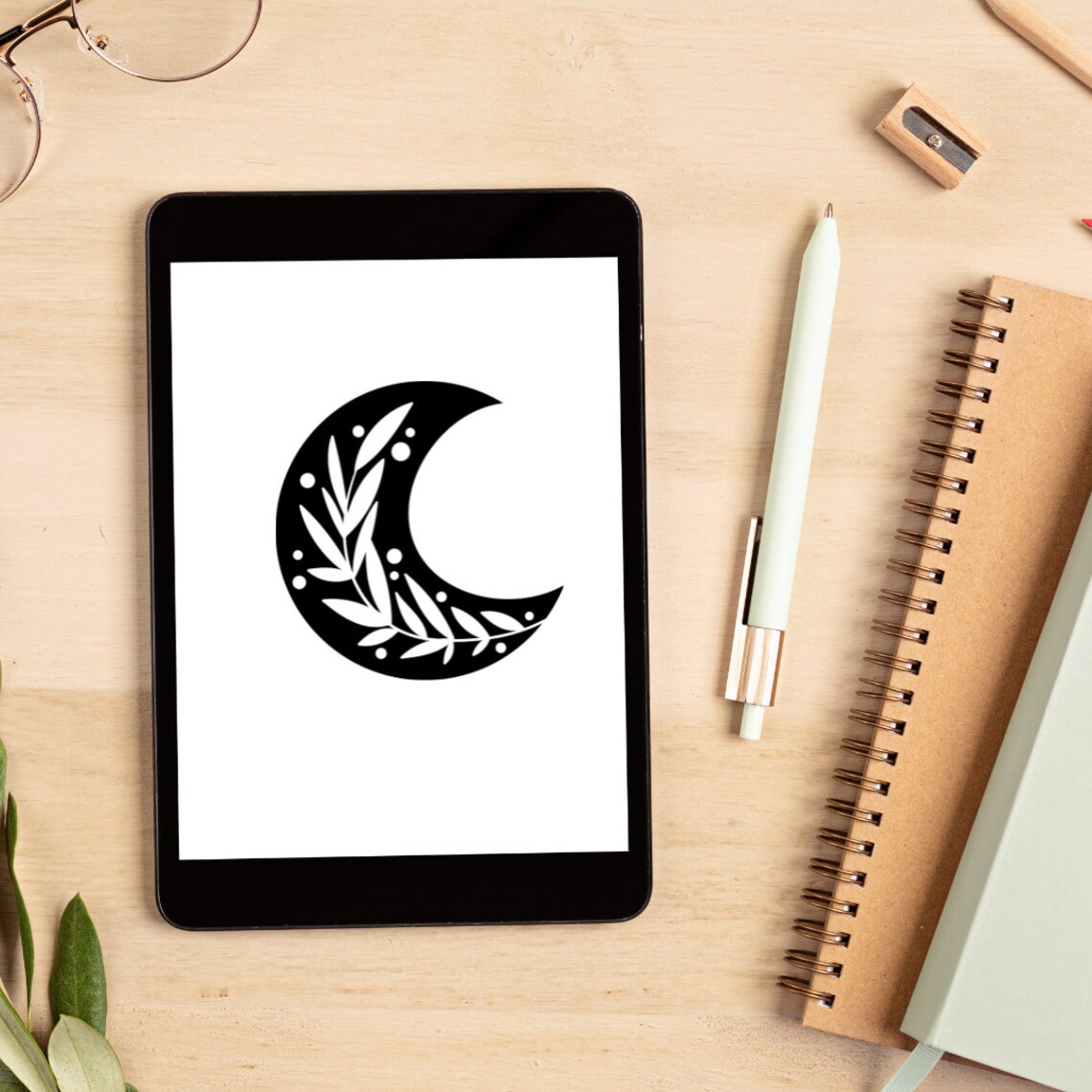 Boho Svg Bundle, Boho Svg, Boho Svg, Moon Phases Svg, Floral Moon Svg ...