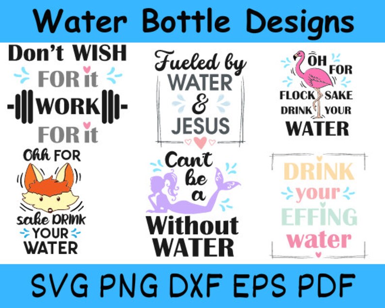 Water Bottle SVG Bundle, Water Bottle SVG, Motivational Water Bottle ...