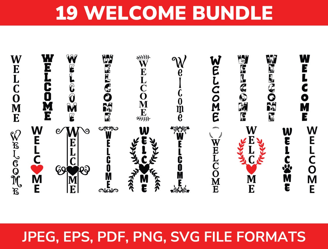 Welcome SVG Bundle Welcome Sign Svg Home Svg Farmhouse Svg Welcome Cut ...