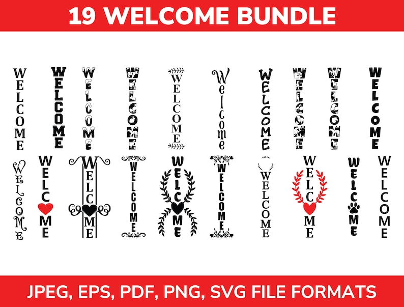 Welcome SVG Bundle Welcome Sign Svg Home Svg Farmhouse Svg Welcome Cut ...