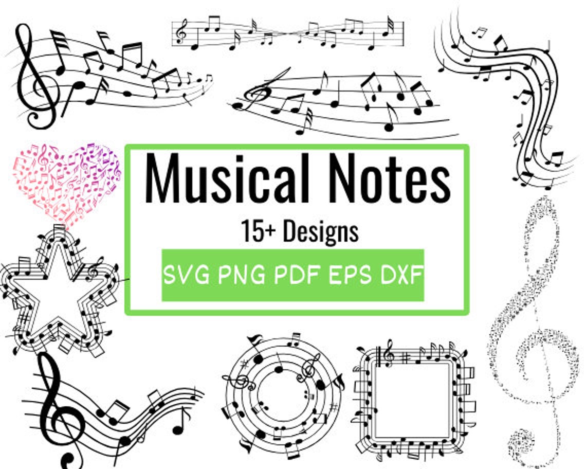 MUSIC NOTES SVG, Music Notes Bundle Svg, Music Notes Clipart , Music ...