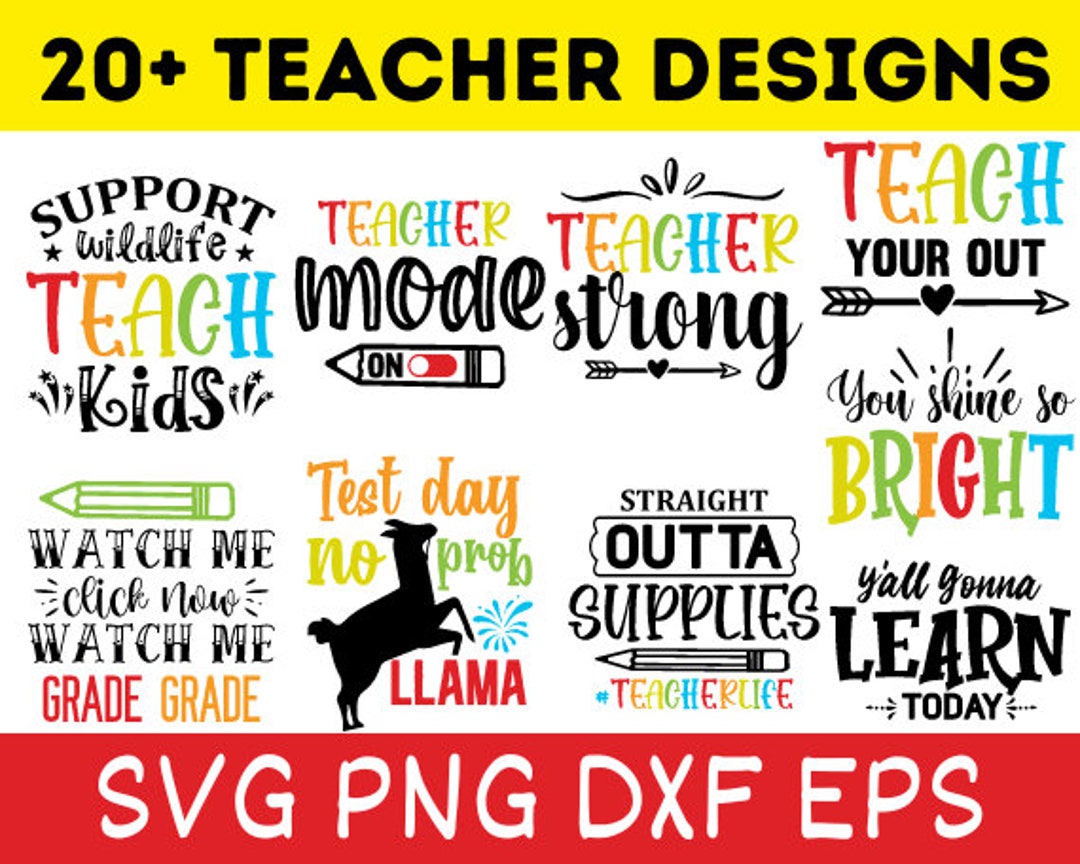 Teacher Svg Bundle, Teacher Svg, School Svg, Teacher Quote Svg, Teacher ...