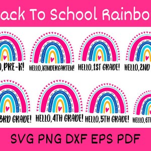 Back to School Svg, Rainbow Back to School Svg, School SVG Bundle ...