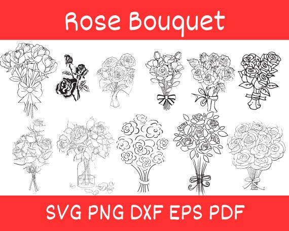 ROSE SVG Bundle ROSES Svg Bundle Rose Clipart Rose Svg Cut - Etsy