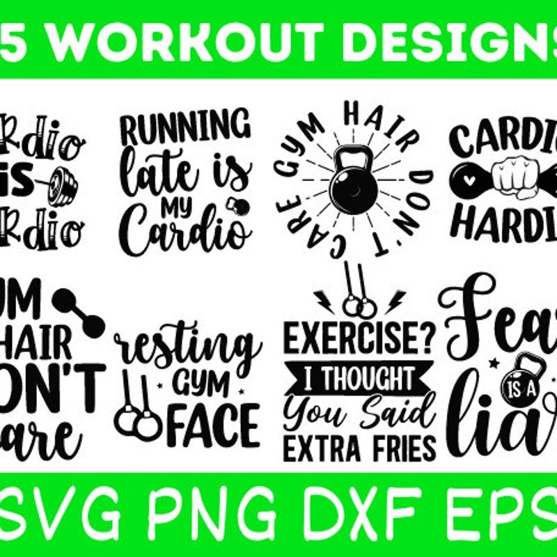 Fitness Motivation Svg - Etsy