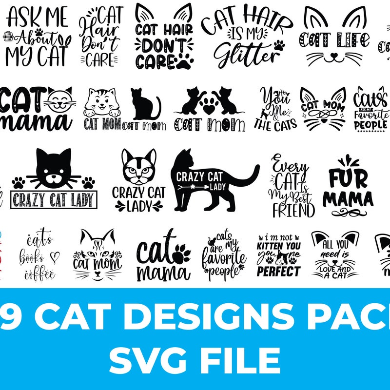 Cat Quotes Svg - Etsy