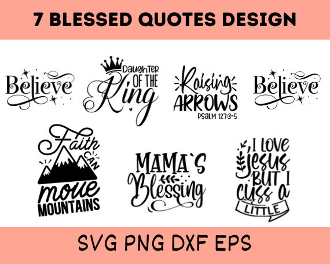 Blessed SVG Bundle | SVG Cut Files | Instant Download | Commercial Use ...