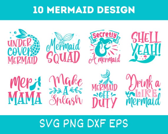 Mermaid SVG Bundle, Magical SVG Bundle, Mermaid SVG, Mermaid Quotes Svg ...