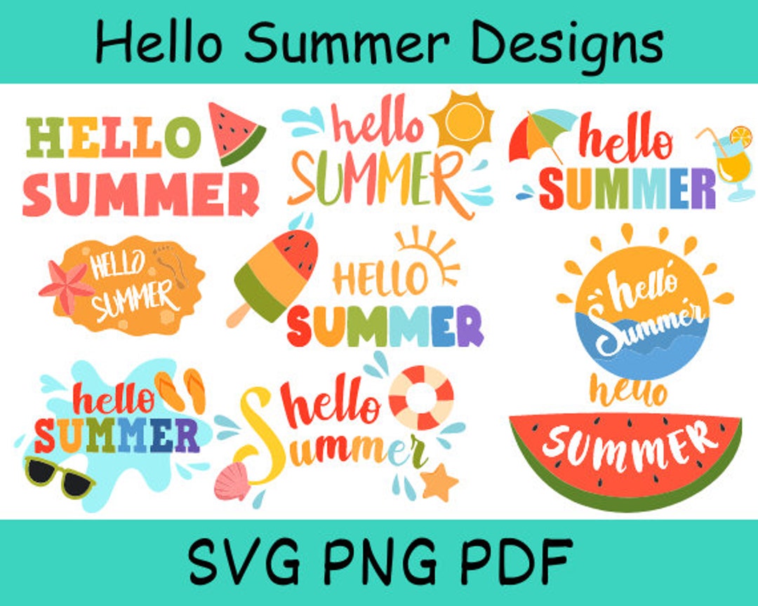 Hello Summer SVG, Summer Svg Bundle, Watermelon Svg, Welcome Summer Svg ...
