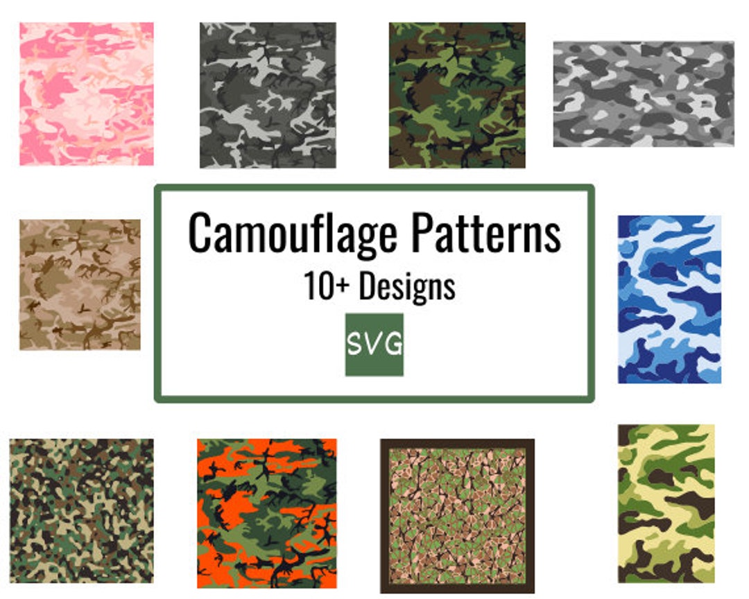 Camouflage SVG , Camouflage SVG Bundle , Camo Bundle , Military ...