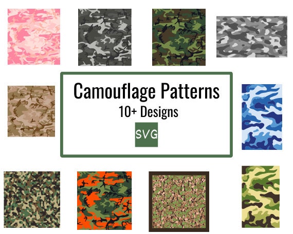 Camouflage SVG , Camouflage SVG Bundle , Camo Bundle , Military ...