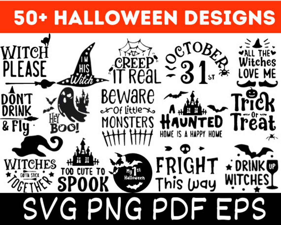 HALLOWEEN SVG Bundle, HALLOWEEN Clipart, Halloween Svg, Png Files for ...