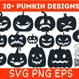 Halloween Pumpkin SVG PNG Bundle, Halloween Pumpkin Line Art SVG ...
