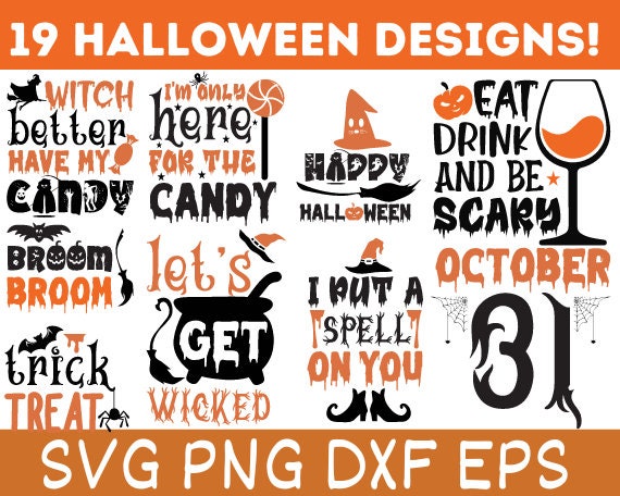 Halloween Svg Bundle, Witch Svg, Ghost Svg, Pumpkin Svg, Halloween ...