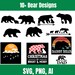 Bear SVG Bundle, Bear PNG Bundle, Bear Silhouette, Bear Clipart, Bear ...