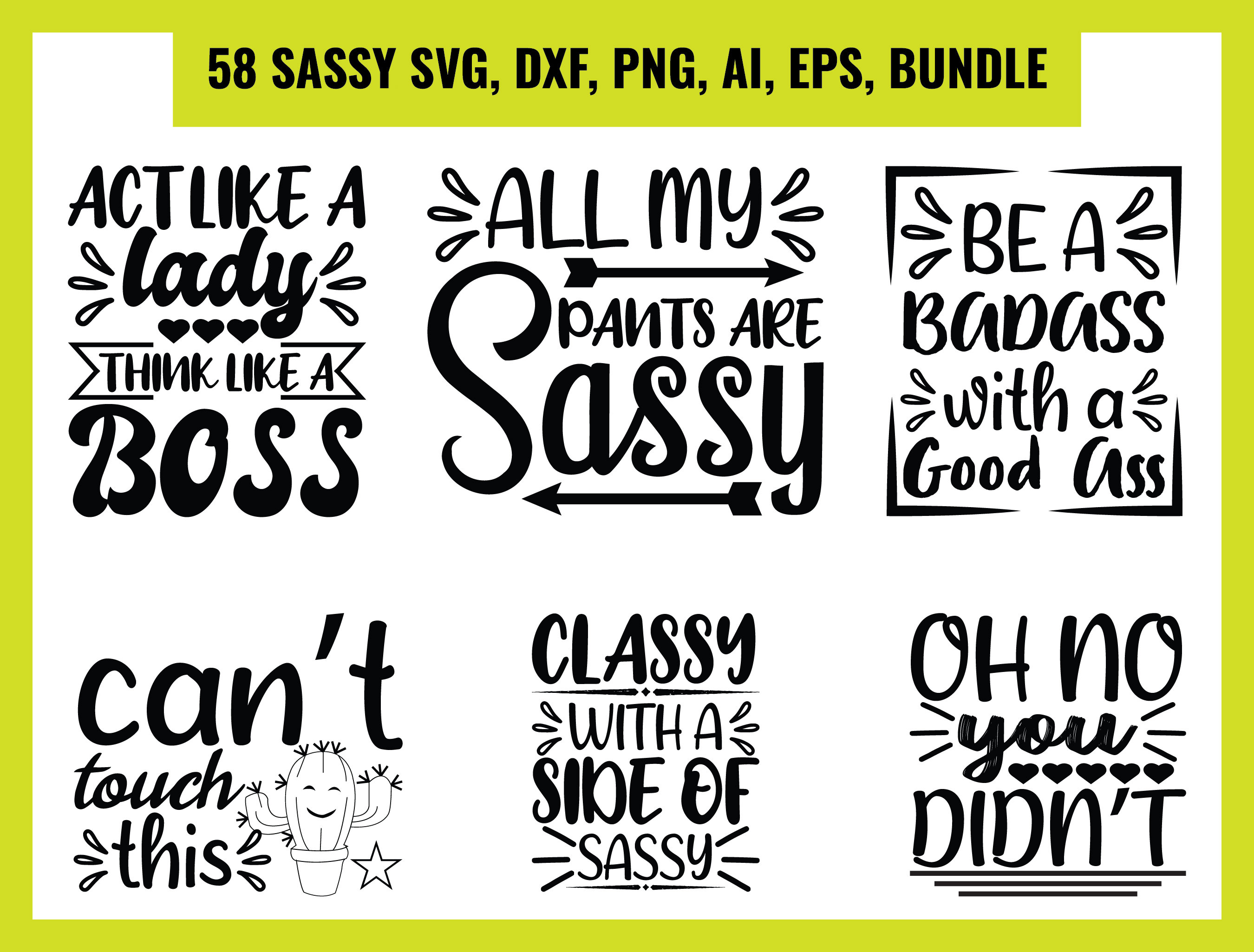 Sassy Quotes Svg Bundle | Sassy Sayings Svg Bundle | Sarcastic Svg ...
