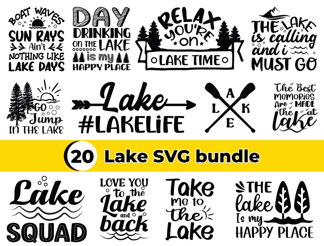 Lake Svg Bundle | Lake Quotes Svg | Lake House Svg | Summer Svg ...