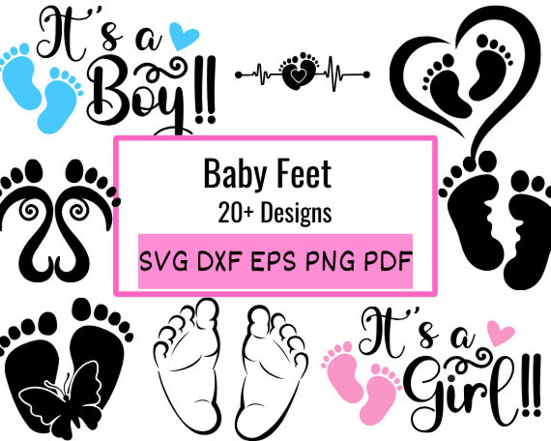 Baby Feet Svg Bundle, Newborn Baby Svg, Baby Gift Feet, Baby Shower SVG ...