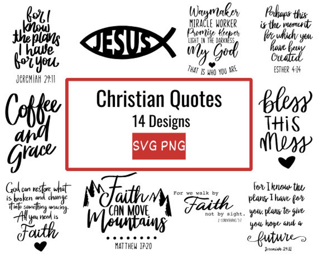 Faith SVG Bundle, Bible Verse SVG, Religious SVG, Inspirational Quotes ...