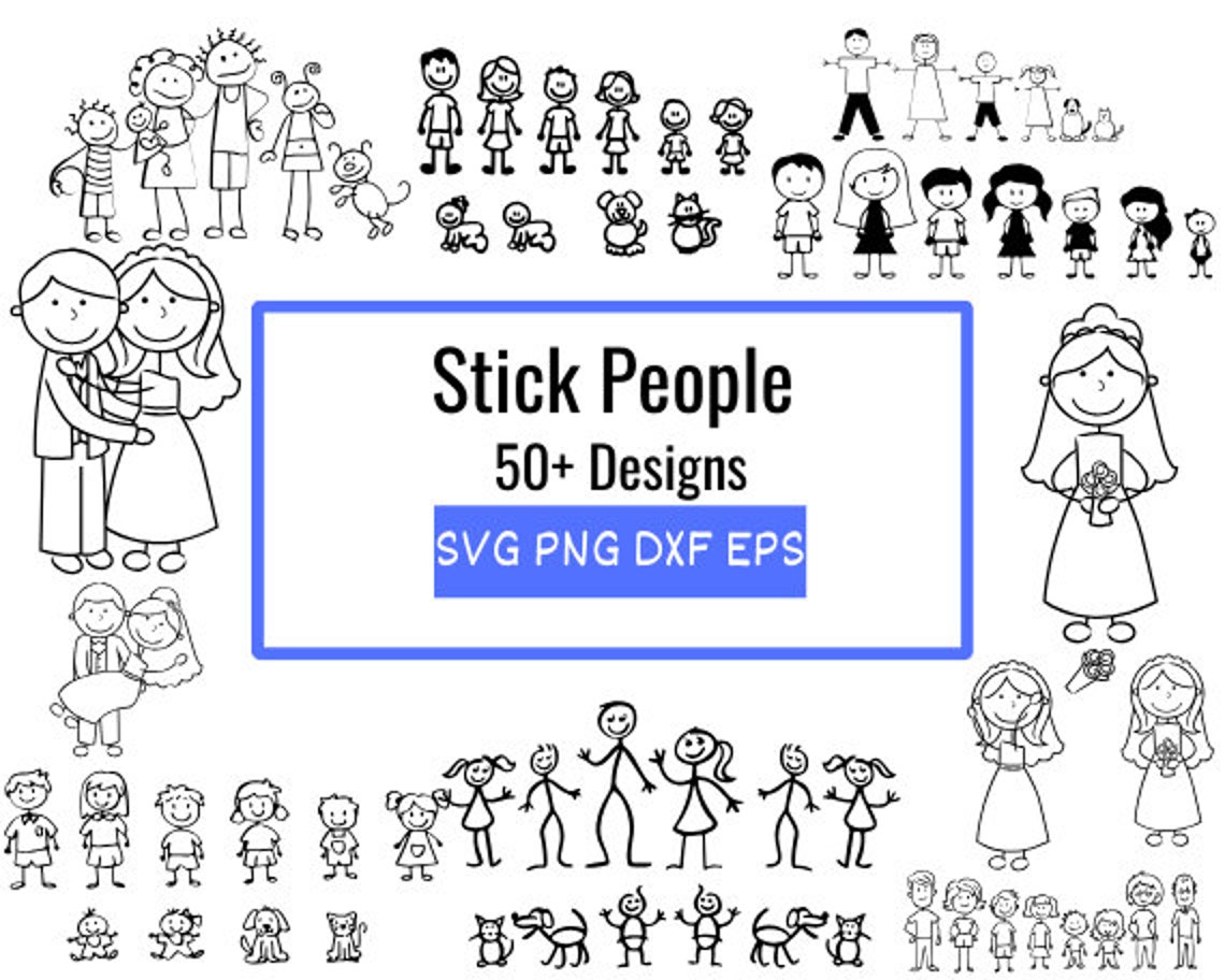 Stick Figures Svg Bundle, Stick People Svg, Stick Figures Svg, Stick ...