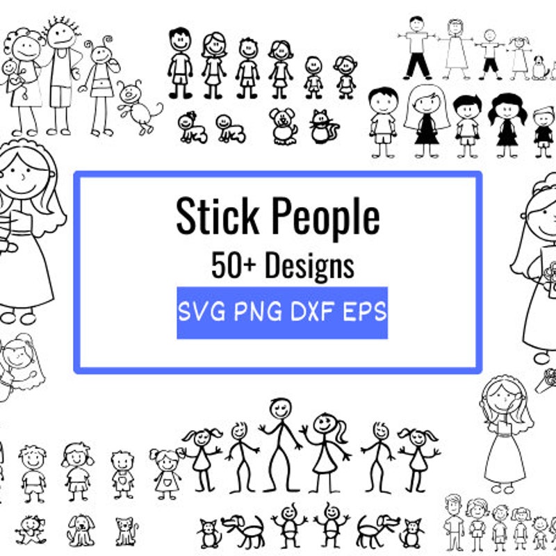 Stick Figures Svg - Etsy