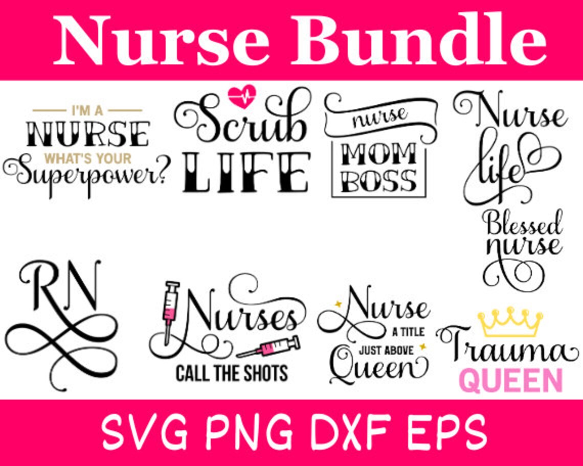 Nurse Svg Bundle Nurse Quotes Svg Nurse Sayings Nurse Life - Etsy