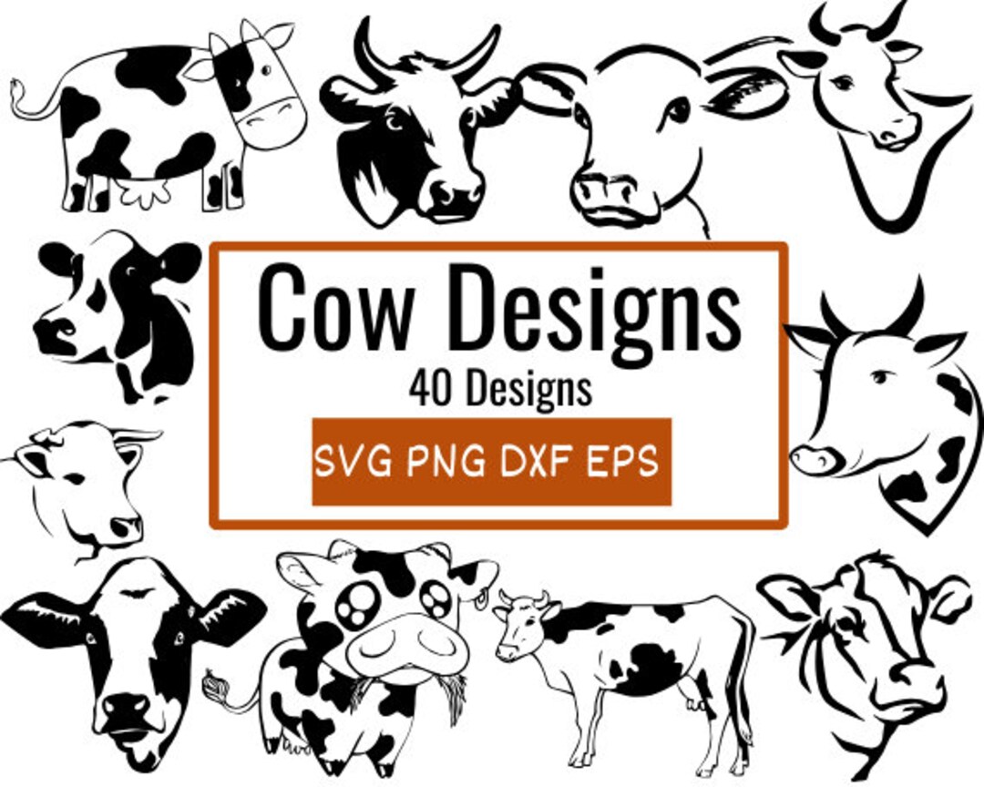 Cow SVG, Cow SVG Bundle, Cow Head Svg, Cow Png, Cow Clipart, Cow Svg ...