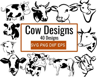 INSTANT Download. Cute Sitting Cow Svg Cut Files and Clip Art. Personal ...