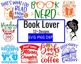 Reading Svg Bundle, Book Lover Svg, Book Svg, Library Svg, Book Quotes ...
