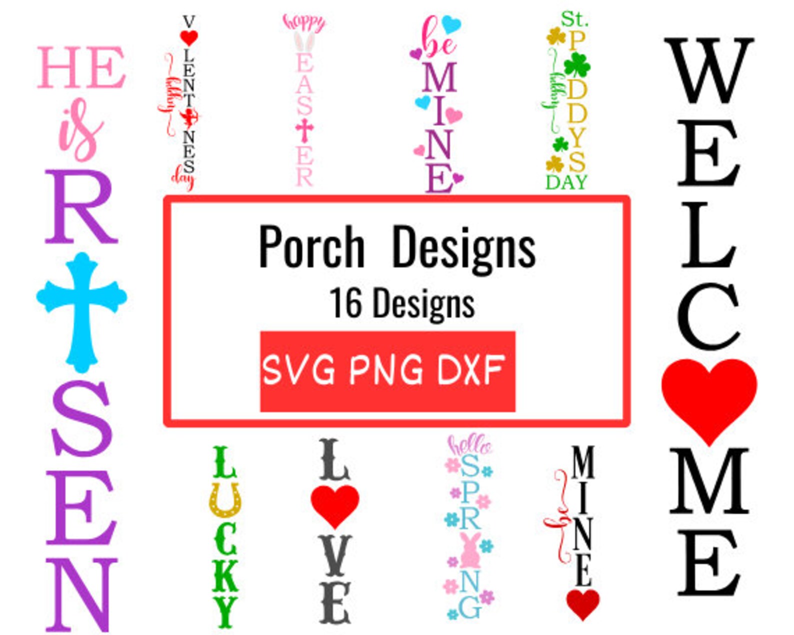 Porch Sign Svg, Porch Sign Svg Bundle, Welcome Svg, Vertical Welcome ...
