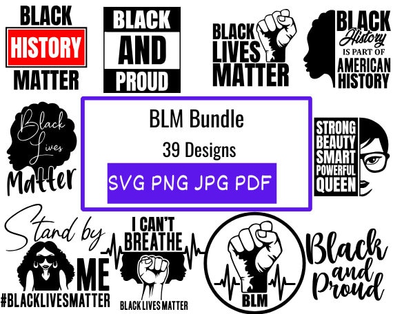 Black Lives Matter SVG BLM Svg Bundle Silhouette Svg BLM - Etsy