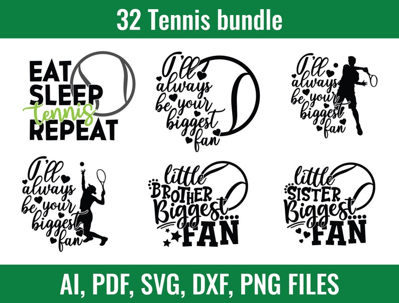 Tennis Svg Bundle, Tennis Player Svg Tennis SVG, Tennis Shirt SVG ...