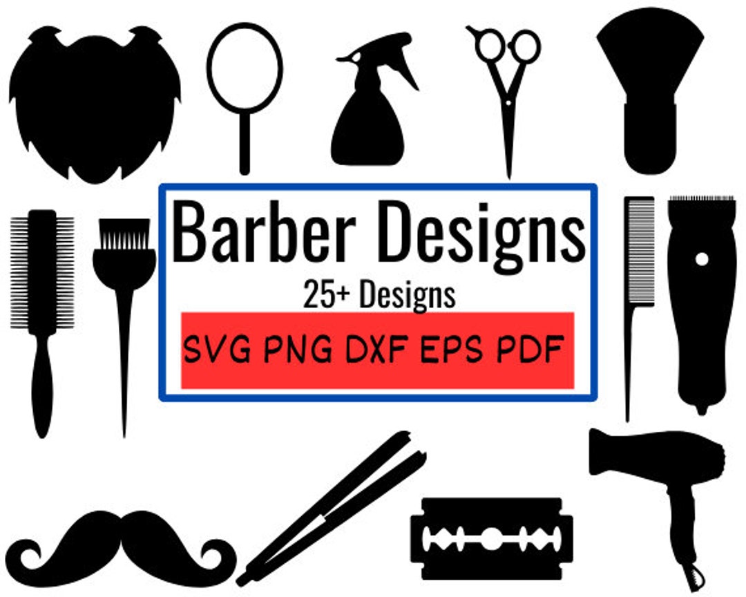 Barber Svg Designs, Hairdresser SVG, Barber Tools Svg, Scissors Svg ...