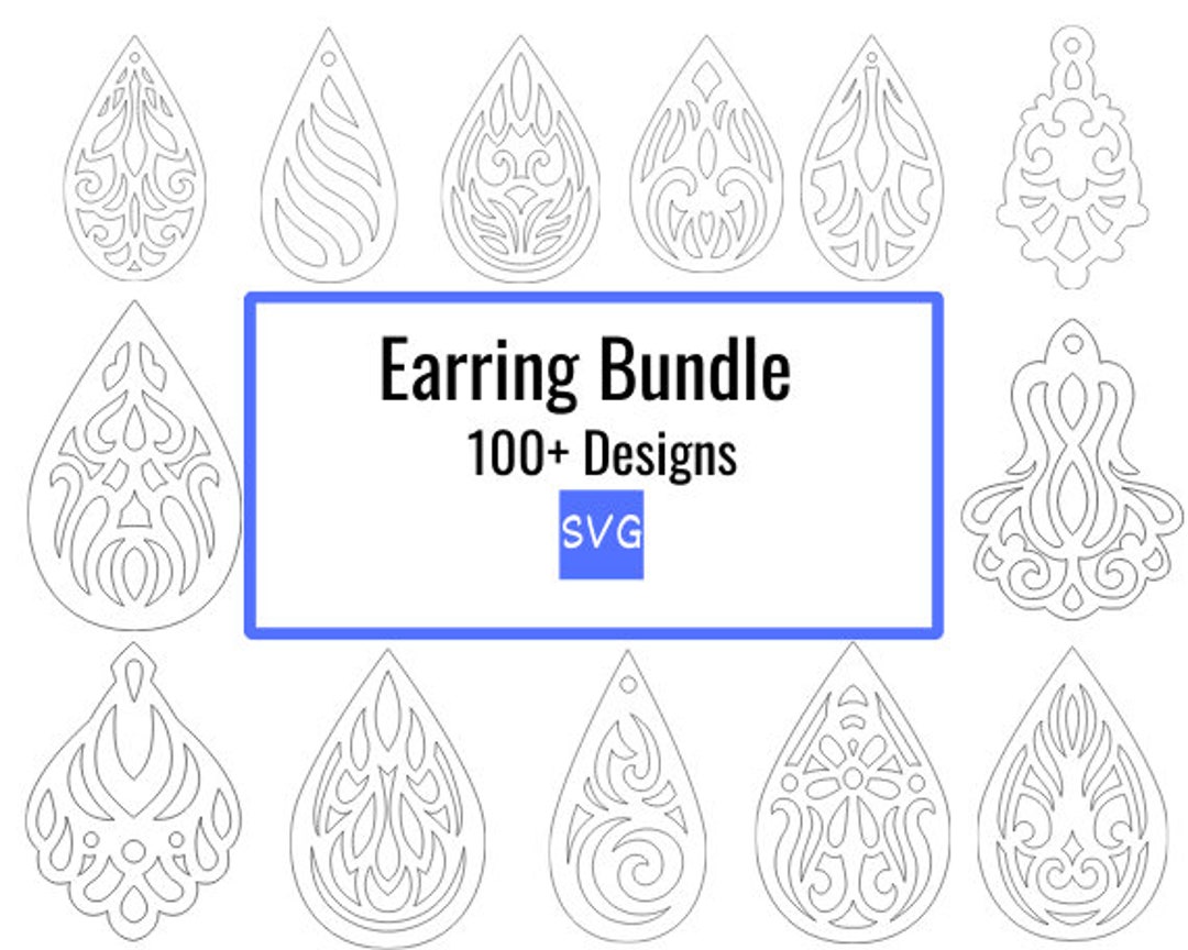 100+ EARRINGS SVG Bundle, Earring SVG Bundle, Earring Cut Patterns ...