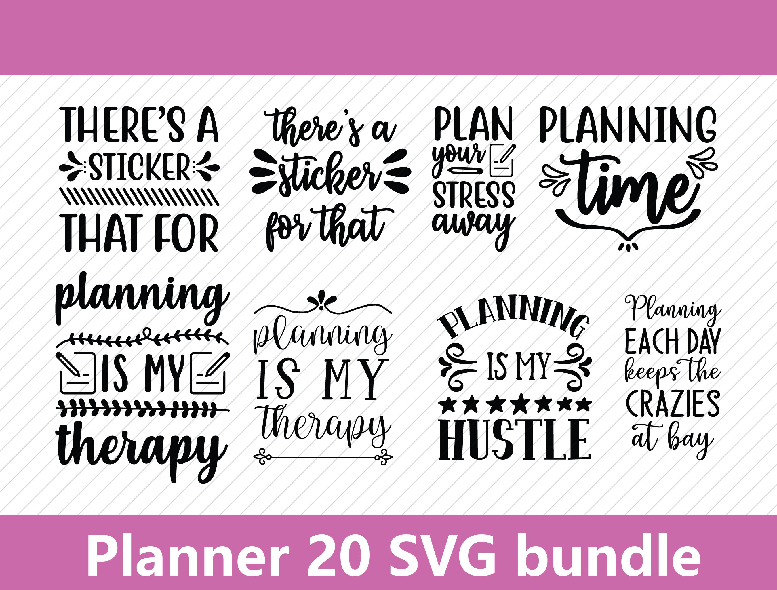 Planner Svg Bundle Planner Quotes SVG Bundle, Planner Girl SVG File ...