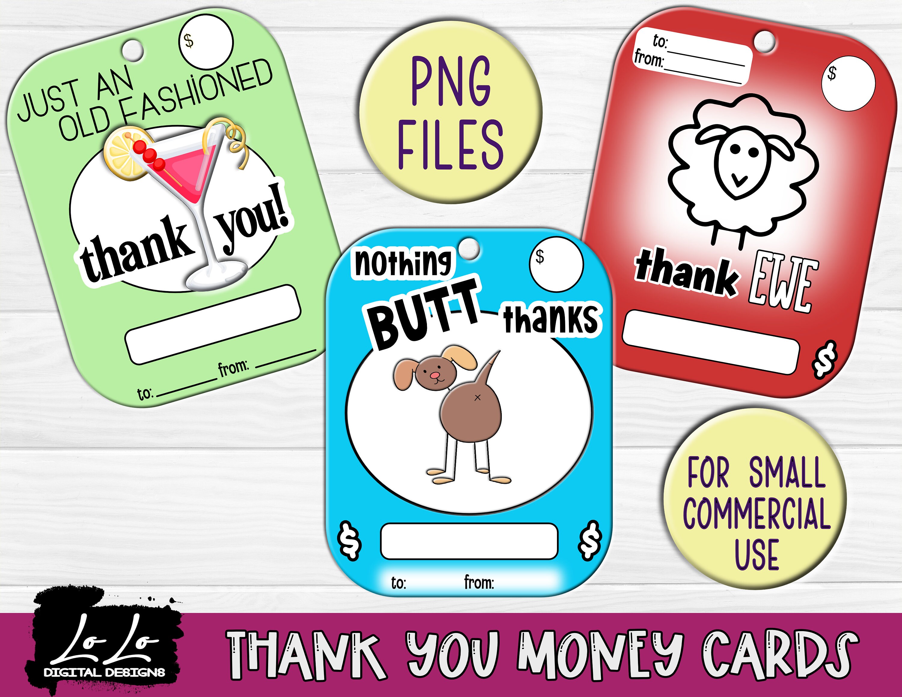 Thank You Money Holder, Printable Money Card, Lip Balm Pouch Money Card ...