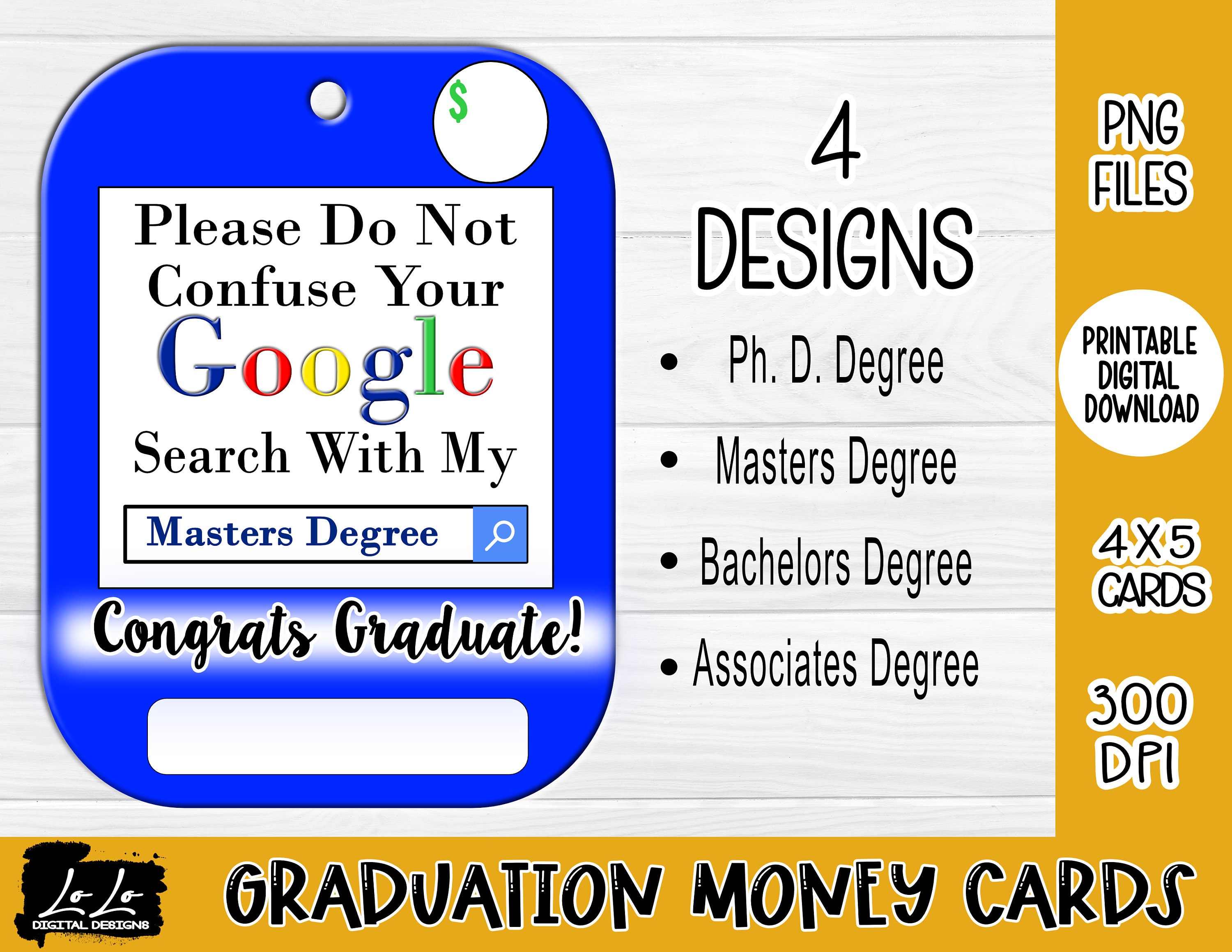 Graduation Money Card Holder, Printable Money Card, Lip Balm Pouch Gift ...