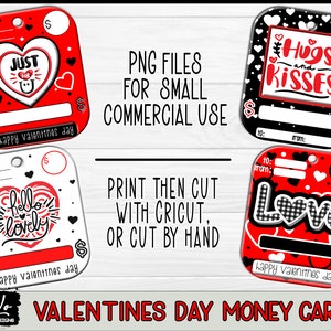Valentine's Day Money Card, Holiday Money Holder, Printable Money Card ...