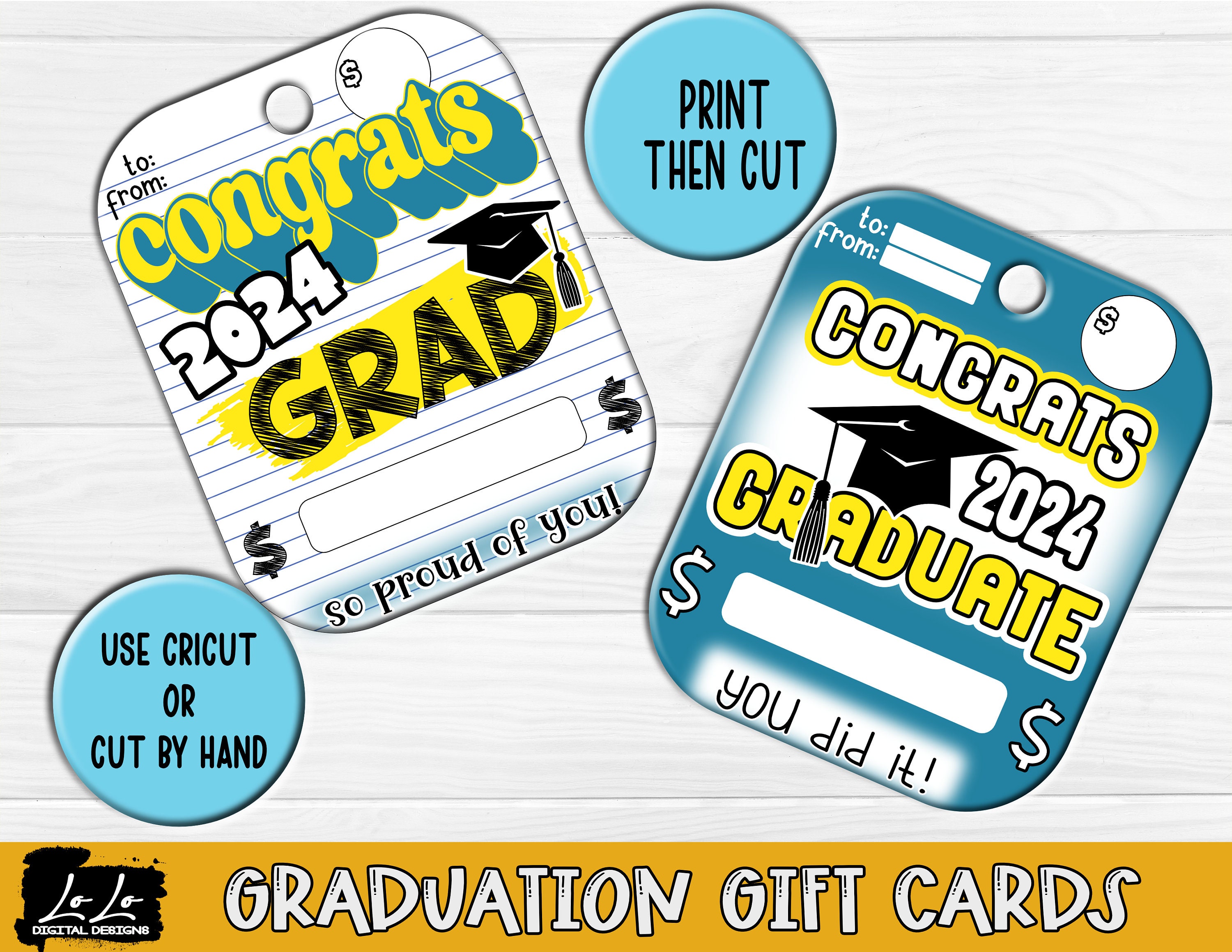 Graduation Money Card Holder, Printable Money Card, Lip Balm Pouch Gift ...