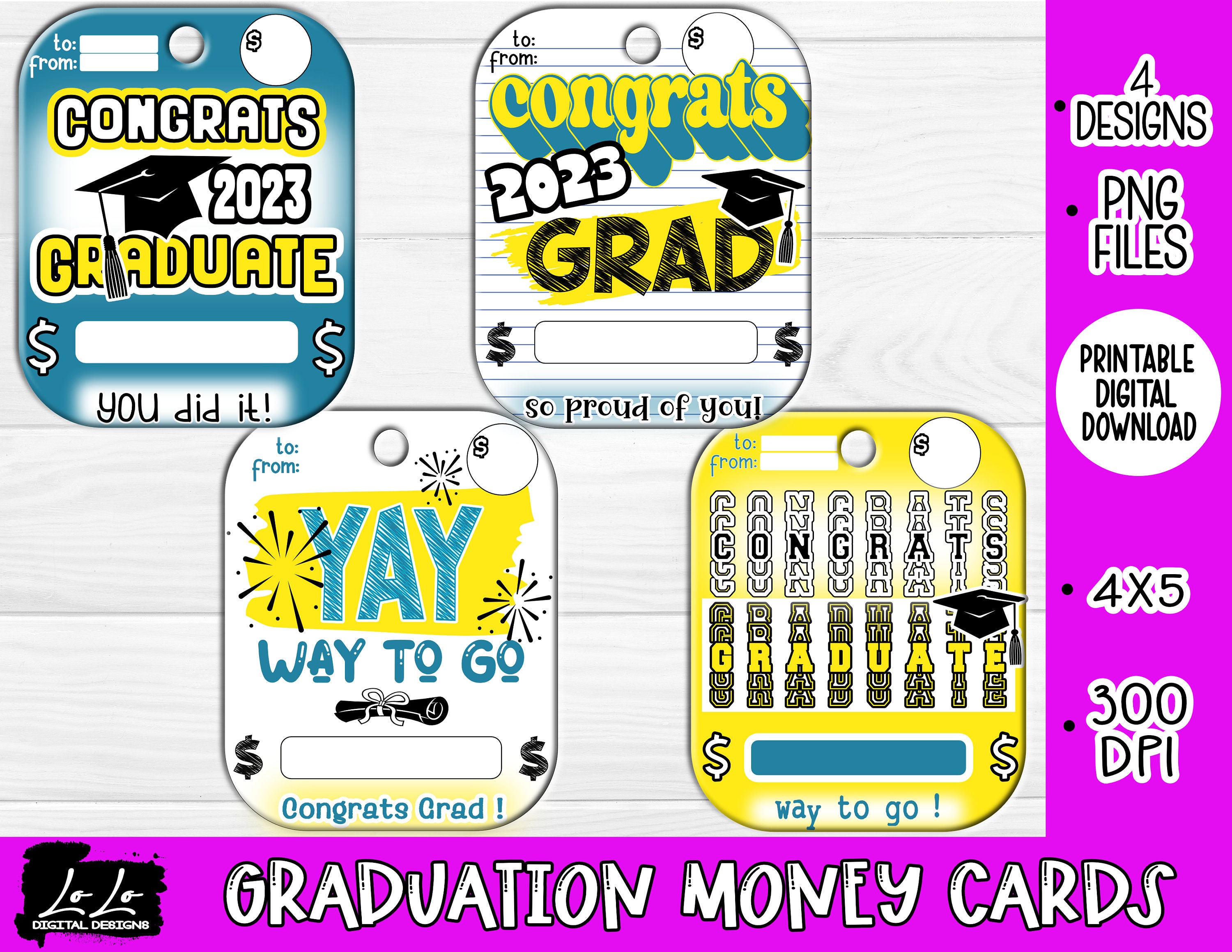 Graduation Money Card Holder Printable Money Card Lip Balm - Etsy